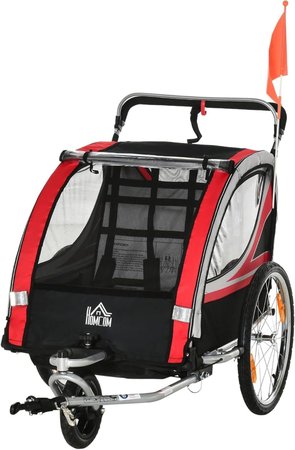 Test de la remorque vélo enfant 2 en 1 Homcom : poussette convertible